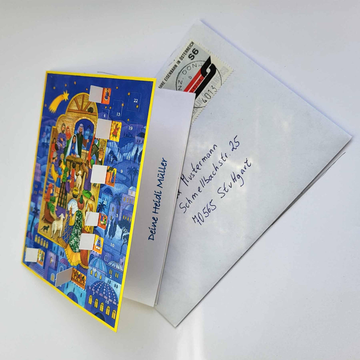 Postcard Advent Calendar "Christmas in Bethlehem" | Sellmer Adventskalender